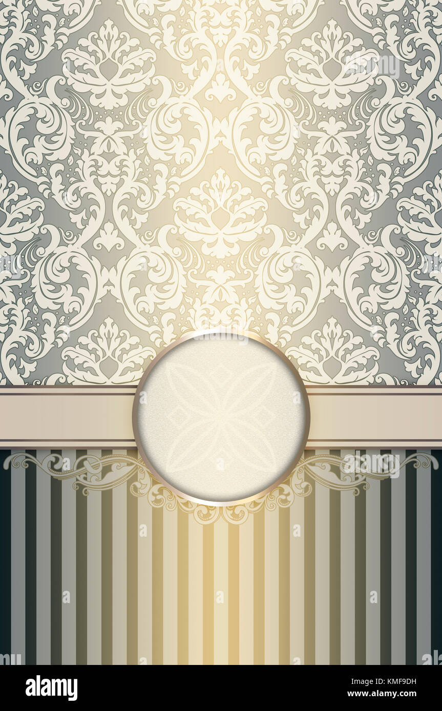 Vintage background with decorative patterns and frame Stock Photo - Alamy