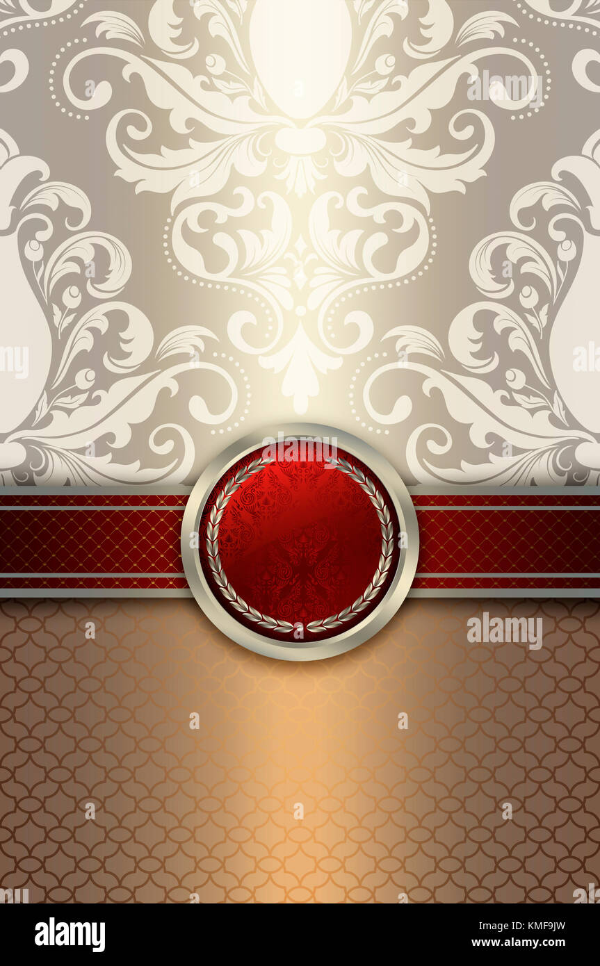 Elegant vintage background with decorative border,frame and old ...