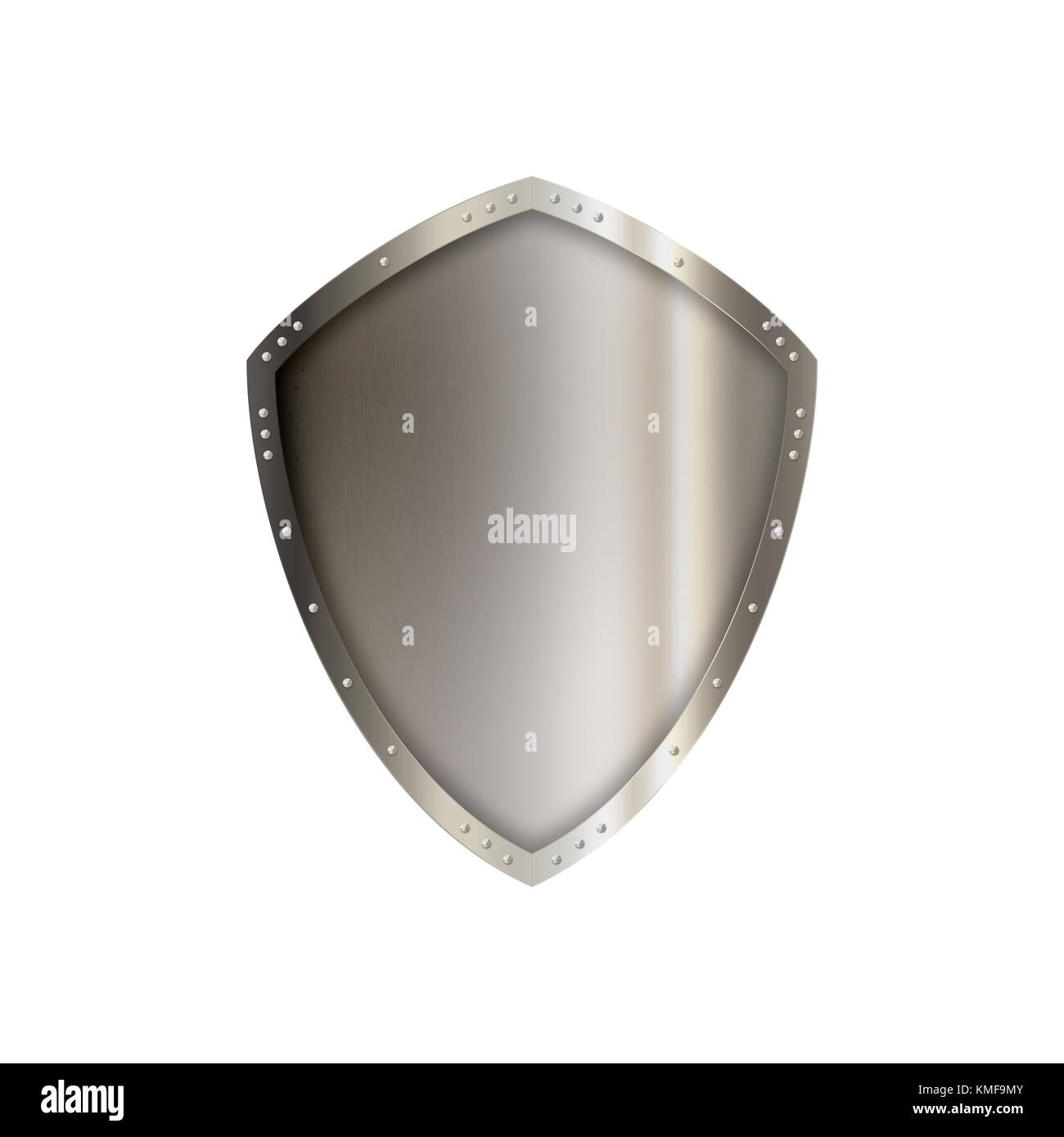 Ancient riveted shield isolated on white background Stock Photo - Alamy