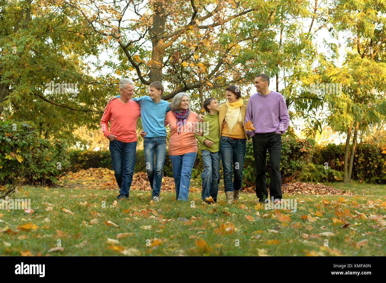 Big family having fun Stock Photo - Alamy