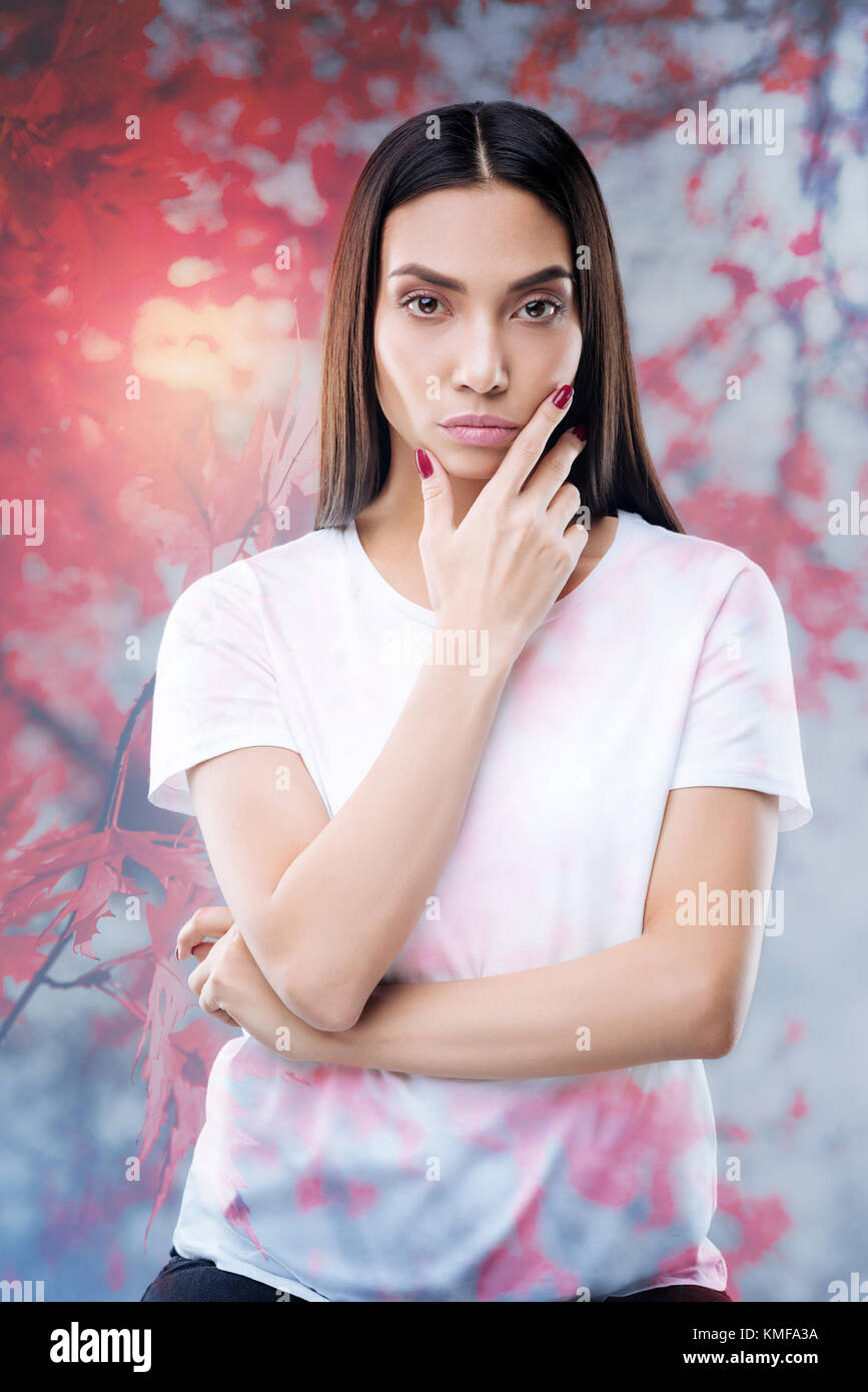 Mood changing millennial woman hi-res stock photography and images - Alamy