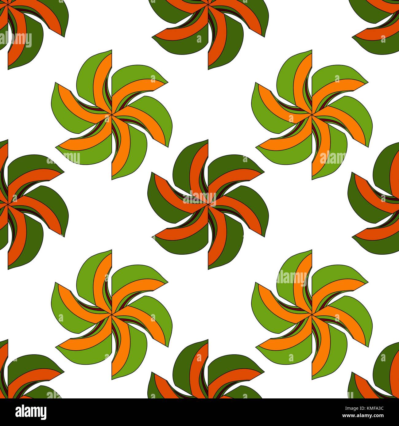 Fun colourful flower in seamless pattern for baby Stock Vector Image ...