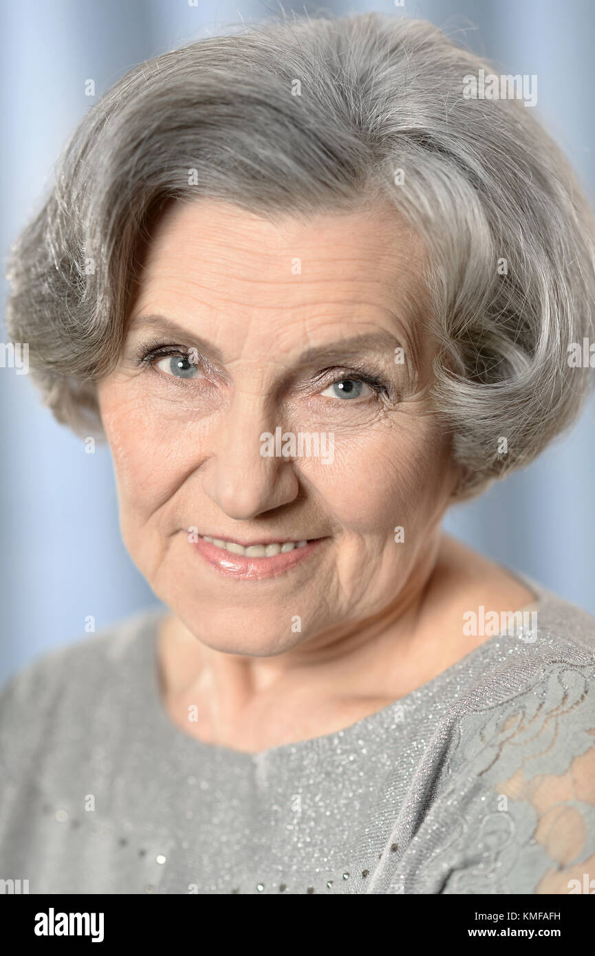 Senior woman portrait Stock Photo - Alamy