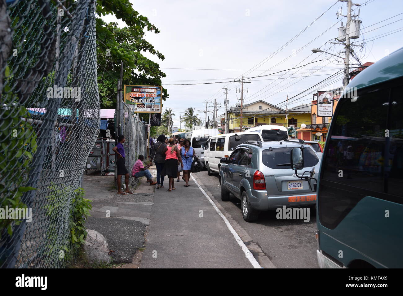 Street view Ocho Rios, Jamaica, Caribbean Stock Photo - Alamy
