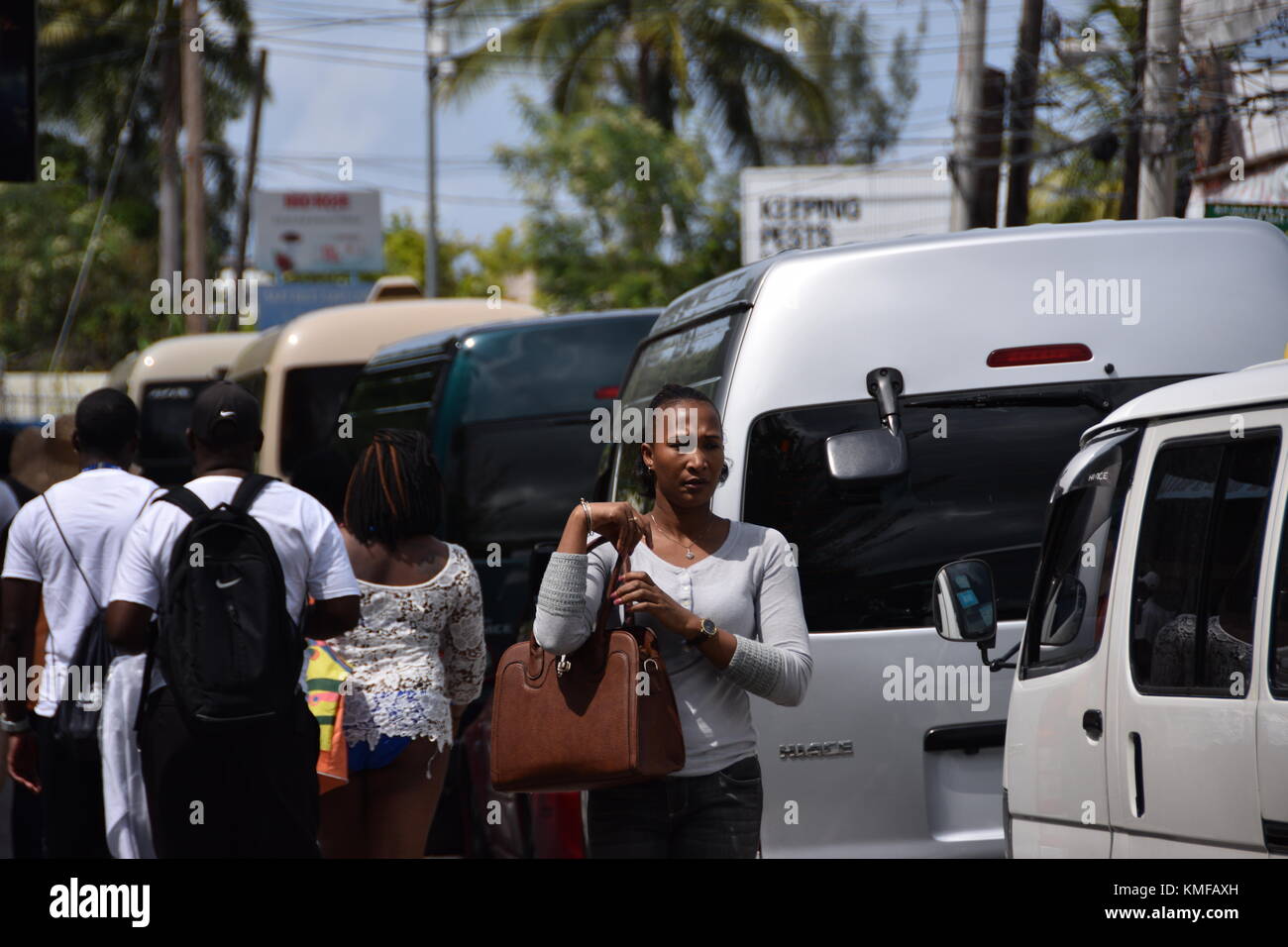 Street view Ocho Rios, Jamaica, Caribbean Stock Photo - Alamy