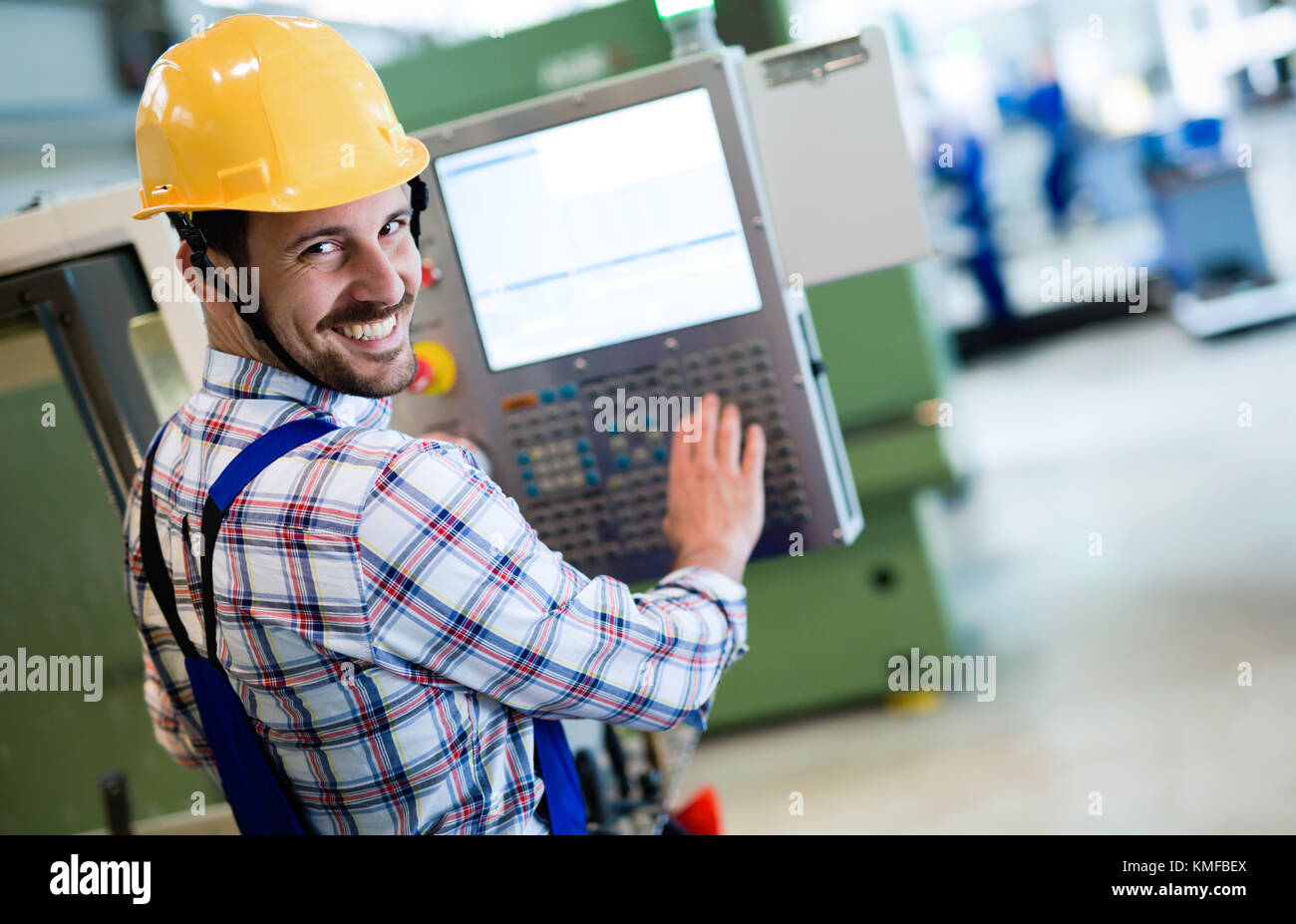 Worker entering data machine hi-res stock photography and images - Alamy