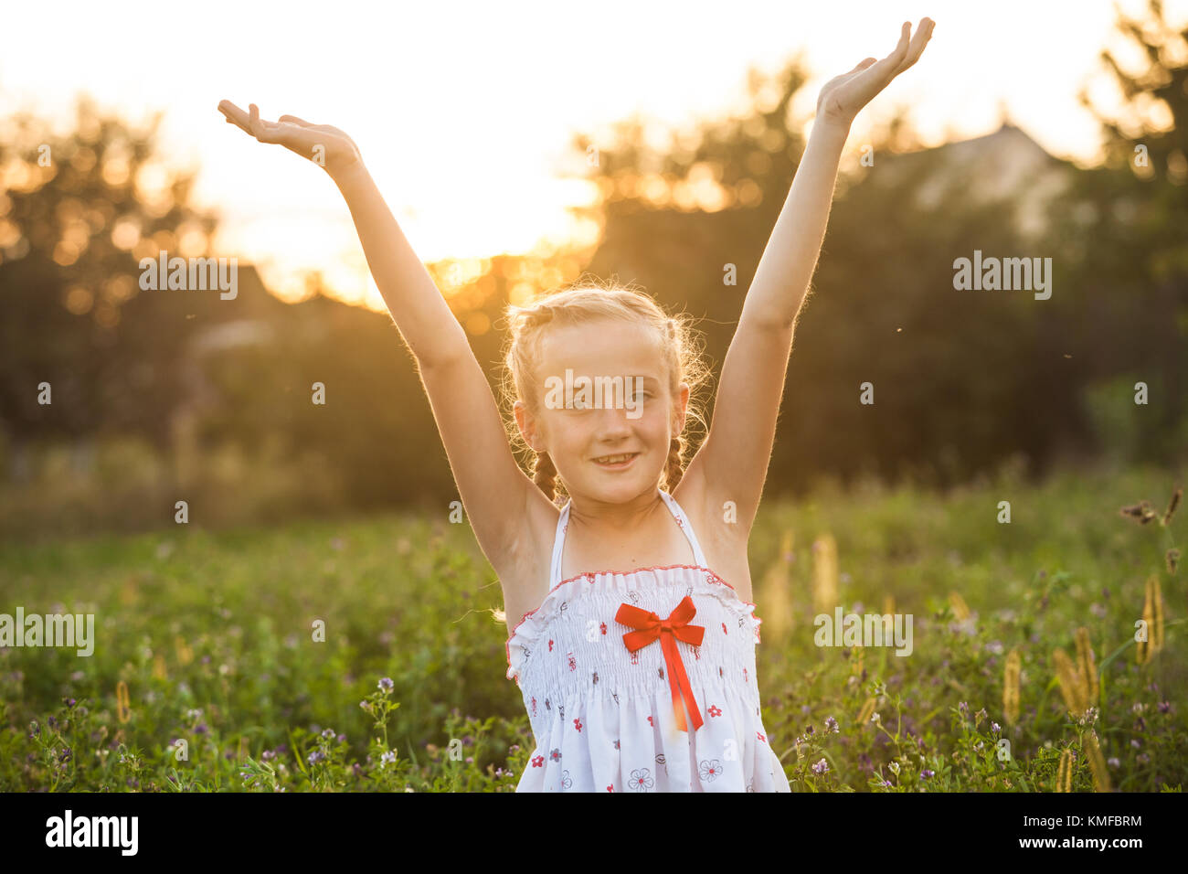 Happy little girl Stock Photo - Alamy