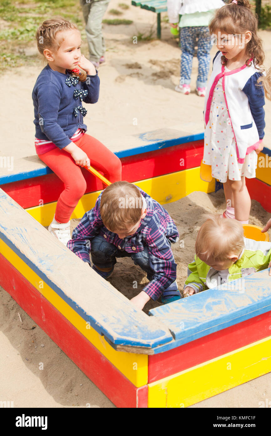 playing in the sandbox Stock Photo - Alamy
