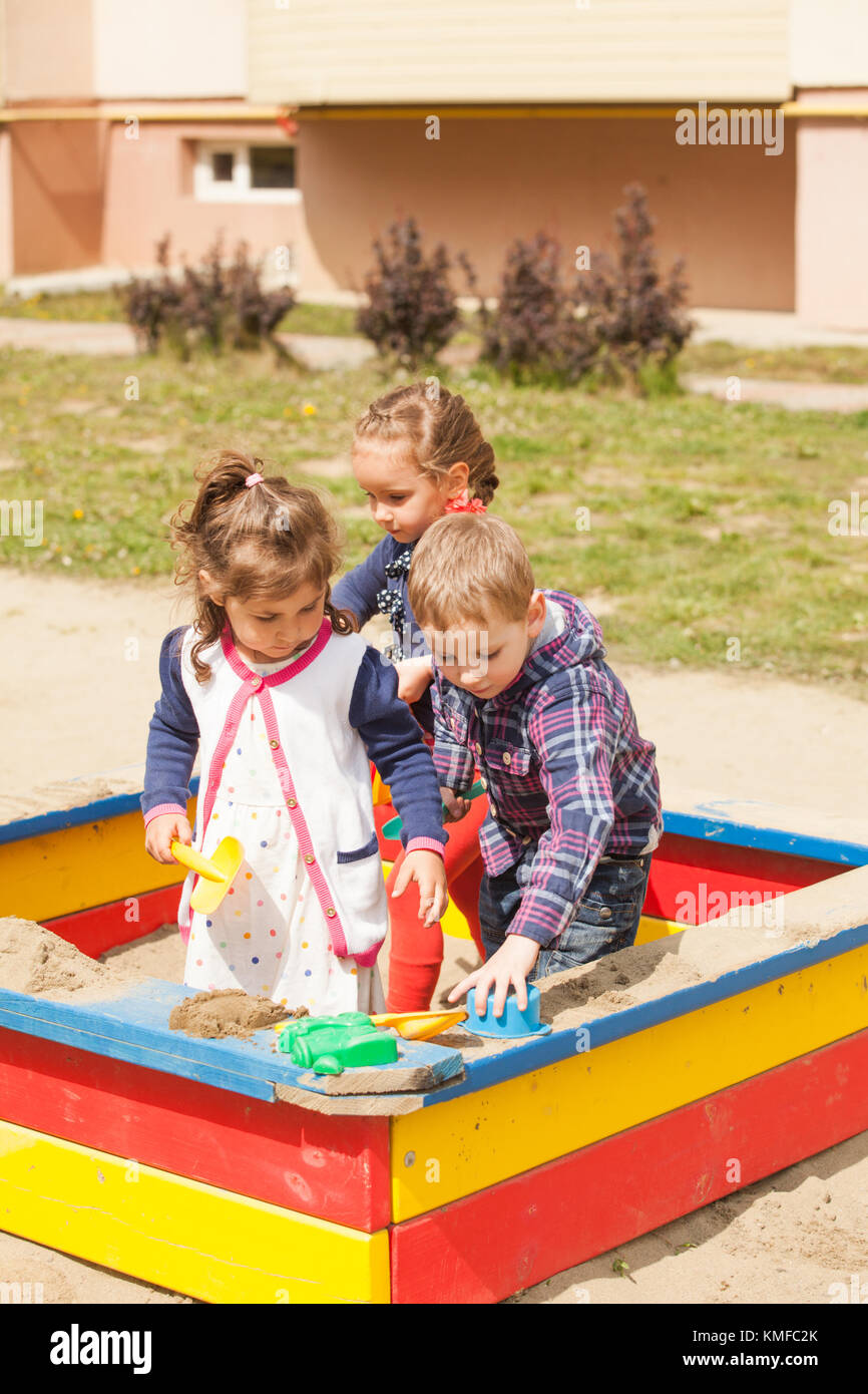 playing in the sandbox Stock Photo - Alamy