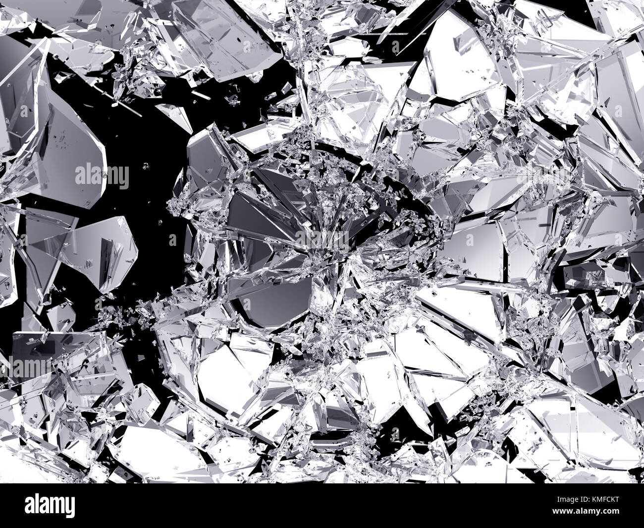 Demolished and Shattered glass over black. Large resolution Stock Photo ...