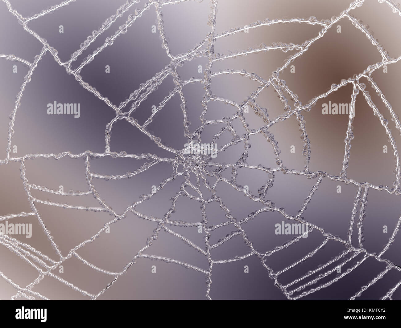 Cracked and Splitted glass with colorful gradient light. Large ...