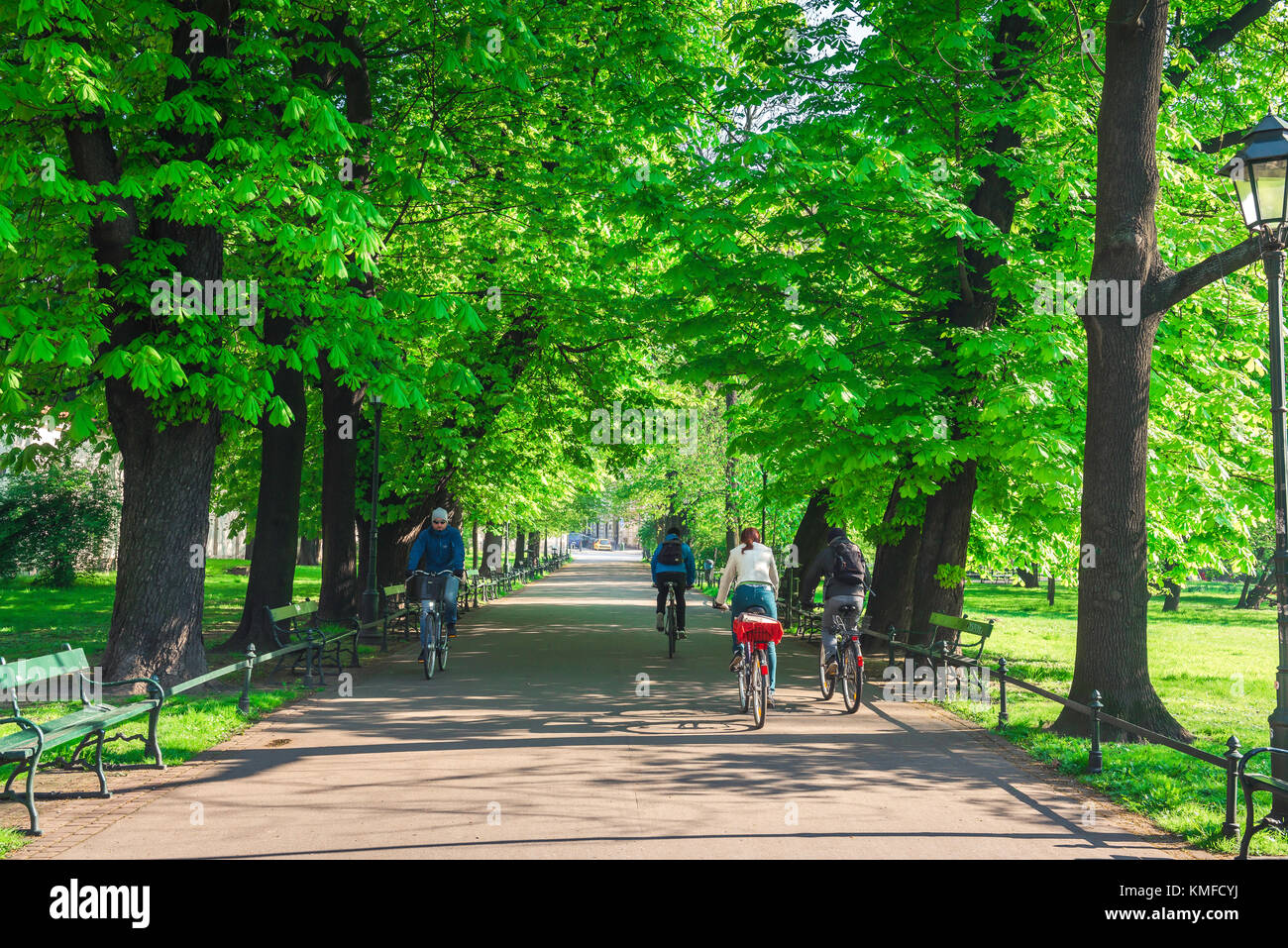 Group of people riding bikes hi-res stock photography and images - Alamy