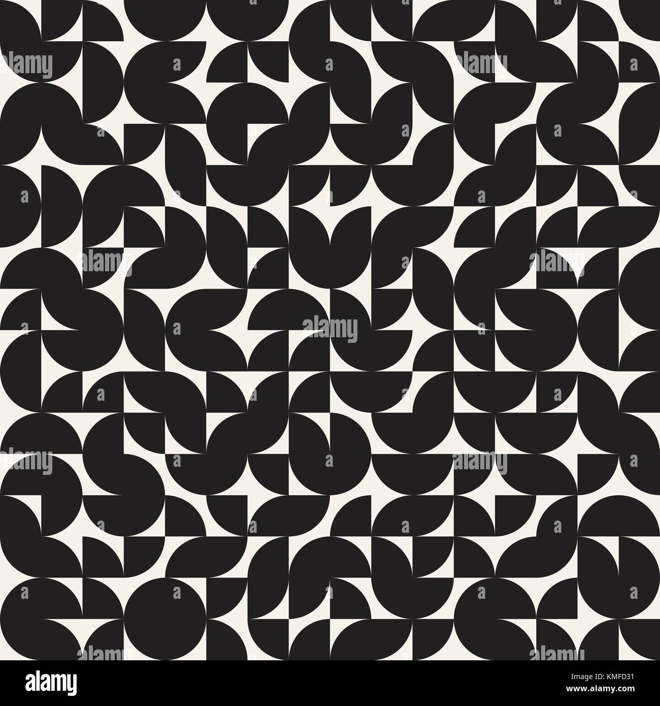Irregular Tangled Shapes. Abstract Geometric Background Design. Vector Seamless Black and White ...