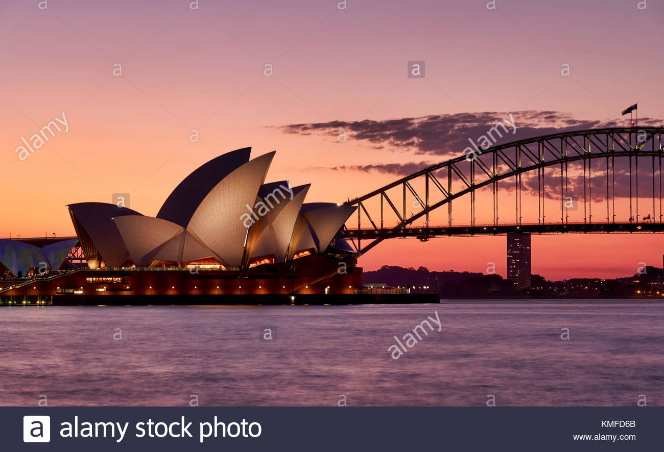 Sydney Opera House Sunset Stock Photos & Sydney Opera House Sunset ...