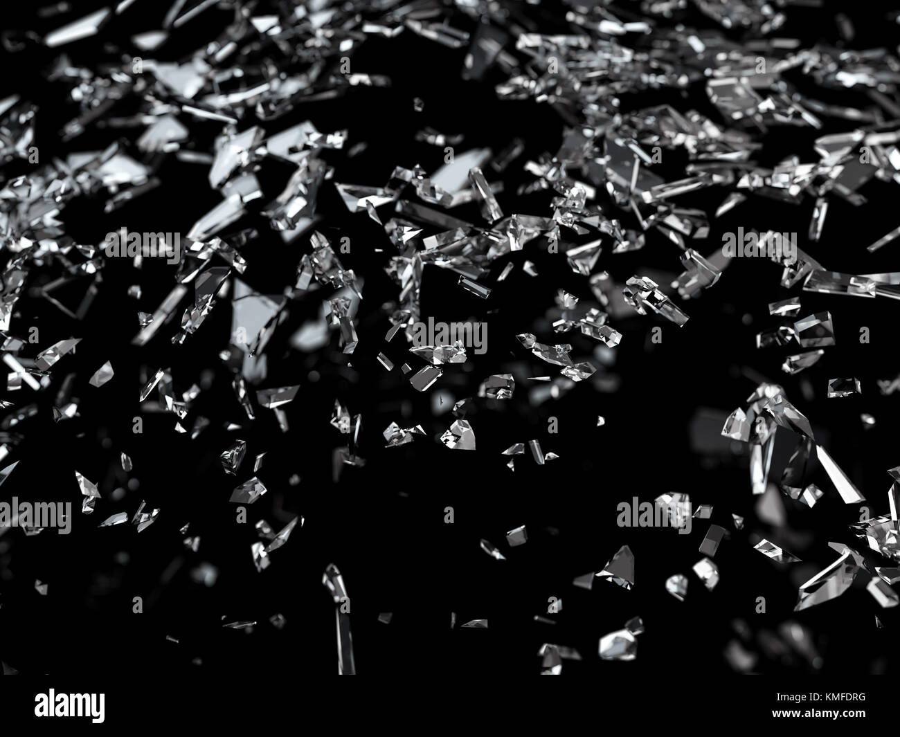 Pieces of shattered or cracked glass with shallow dof. high resolution ...