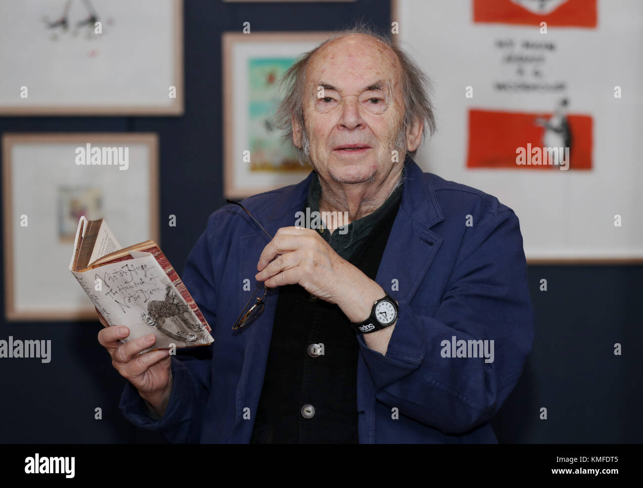 Sir Quentin Blake holds a first edition of Victor Hugo's 'Hunchback of ...