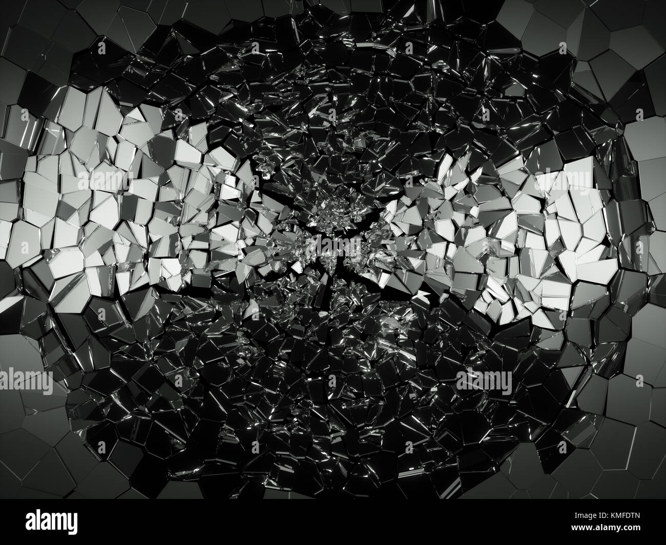 Splitted or broken glass pieces on black. Large resolution Stock Photo ...