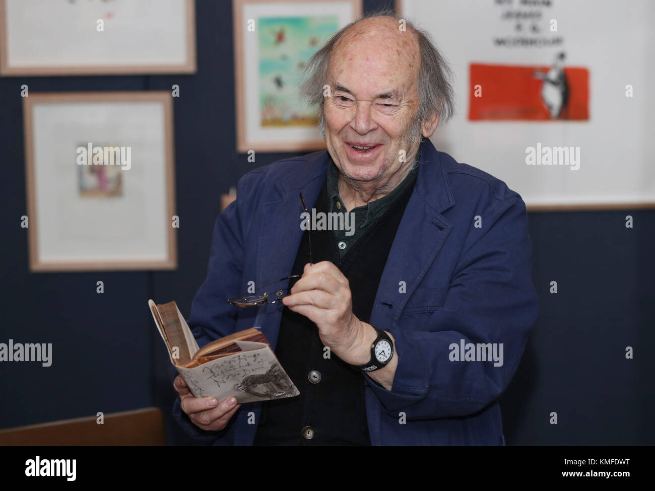 Sir Quentin Blake holds a first edition of Victor Hugo's 'Hunchback of ...