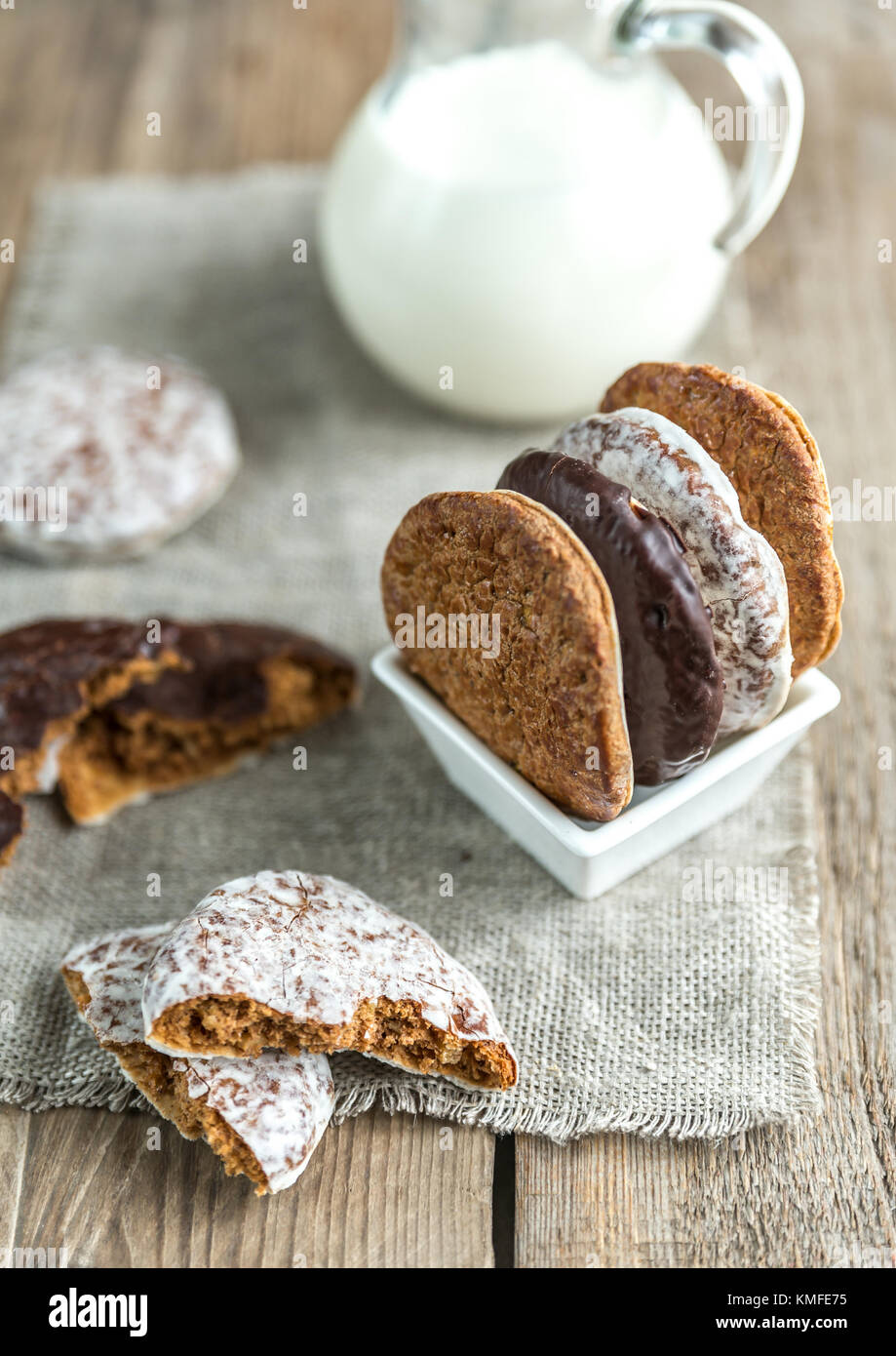 Glazed gingerbread cakes Stock Photo - Alamy