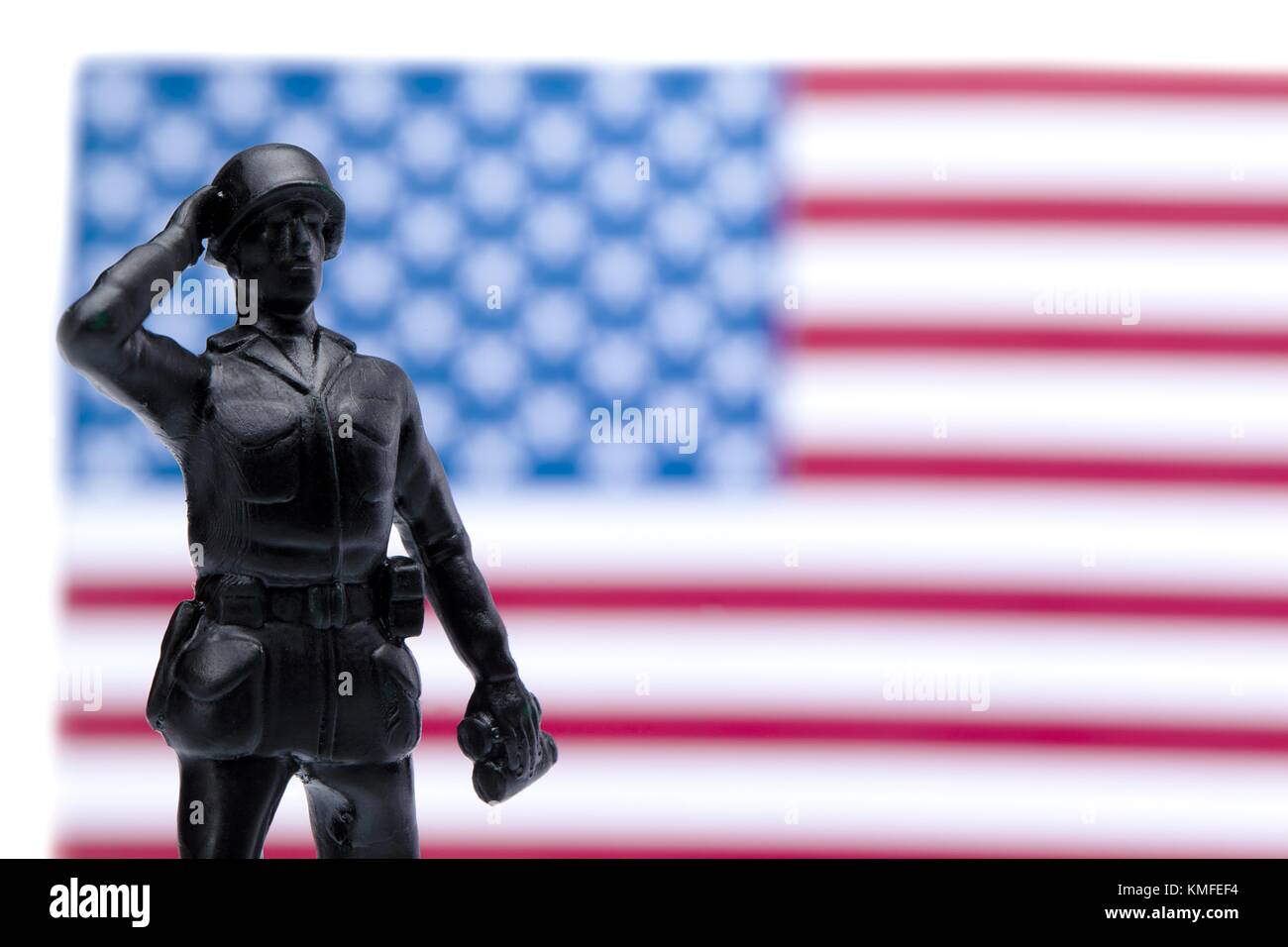 Soldier Saluting American Flag High Resolution Stock Photography and ...