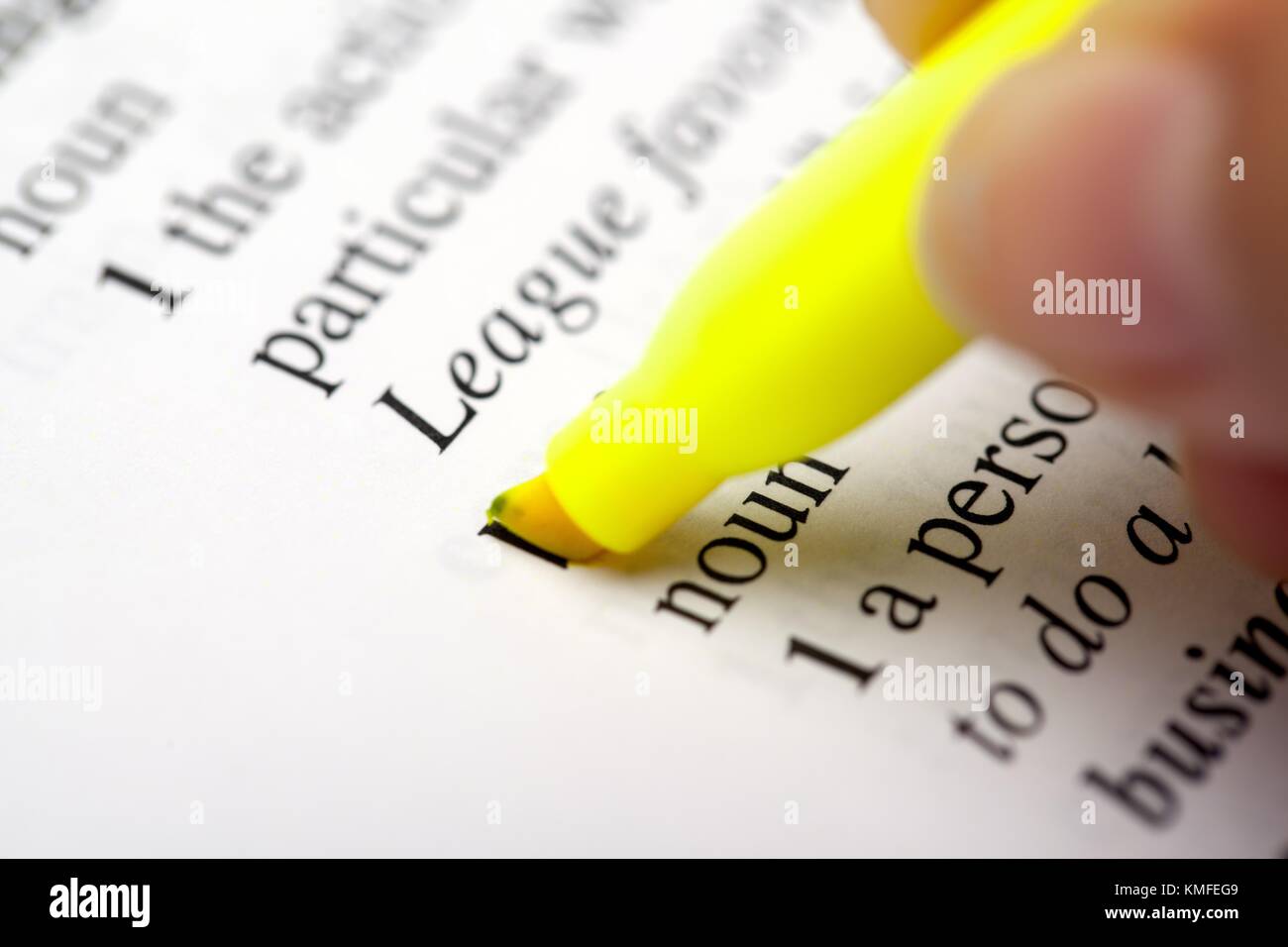 Word highlighting hi-res stock photography and images - Alamy