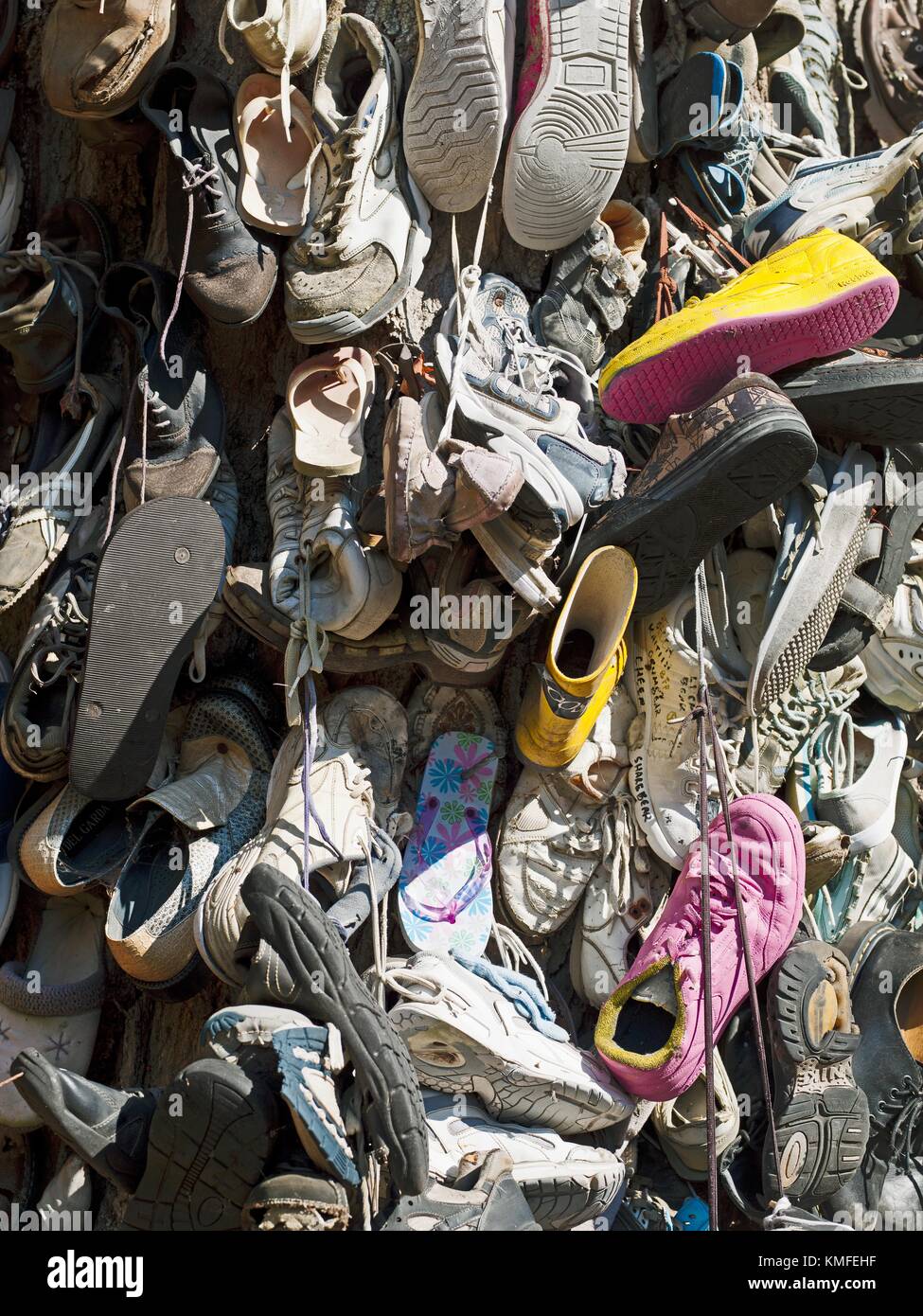 close up image of variety of footwear Stock Photo - Alamy