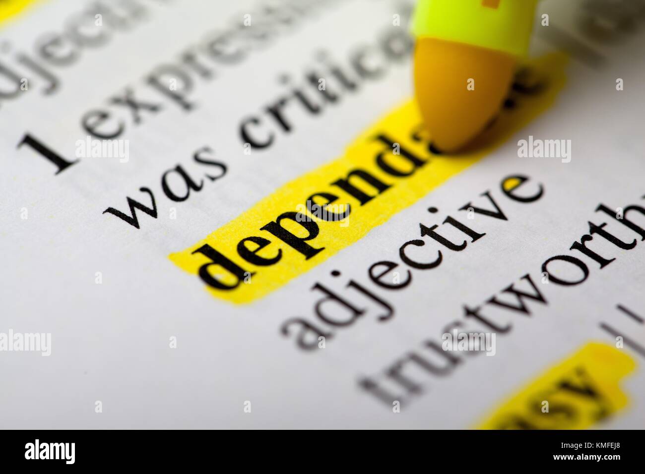 depend in dependable Stock Photo - Alamy