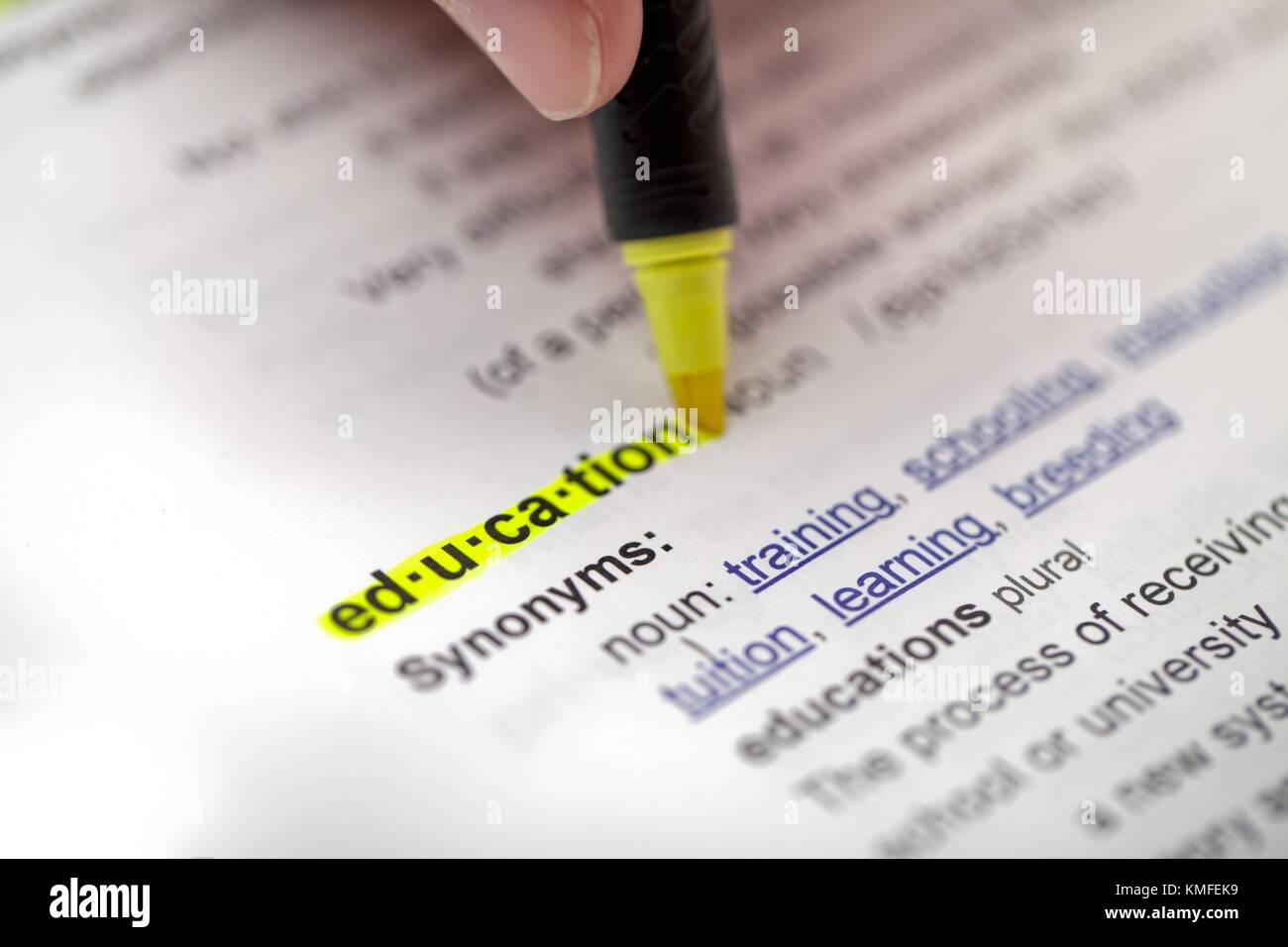 Highlighting marker words hi-res stock photography and images - Alamy