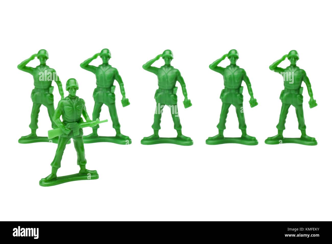 green plastic military toys Stock Photo - Alamy