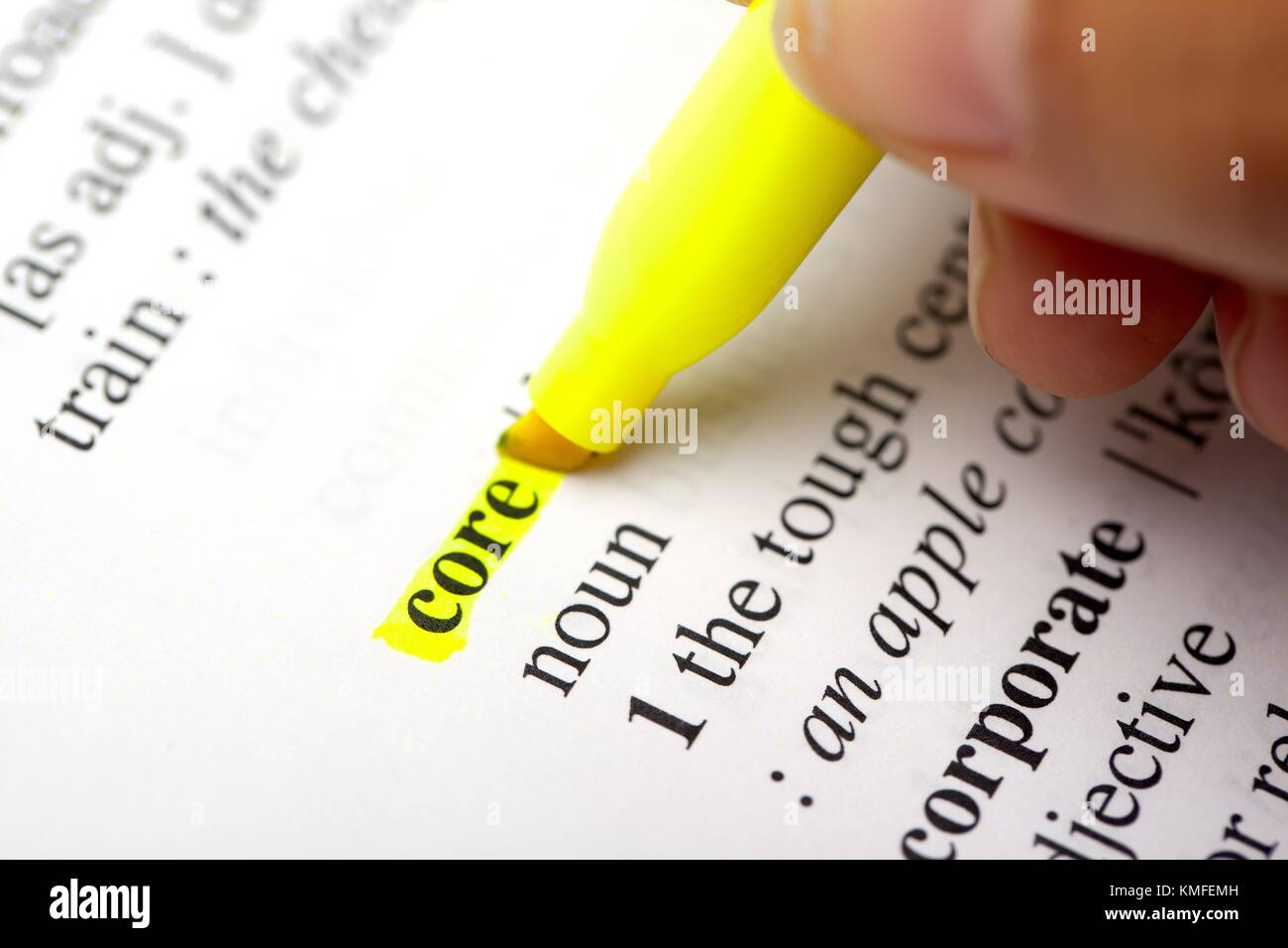 Core words hi-res stock photography and images - Alamy