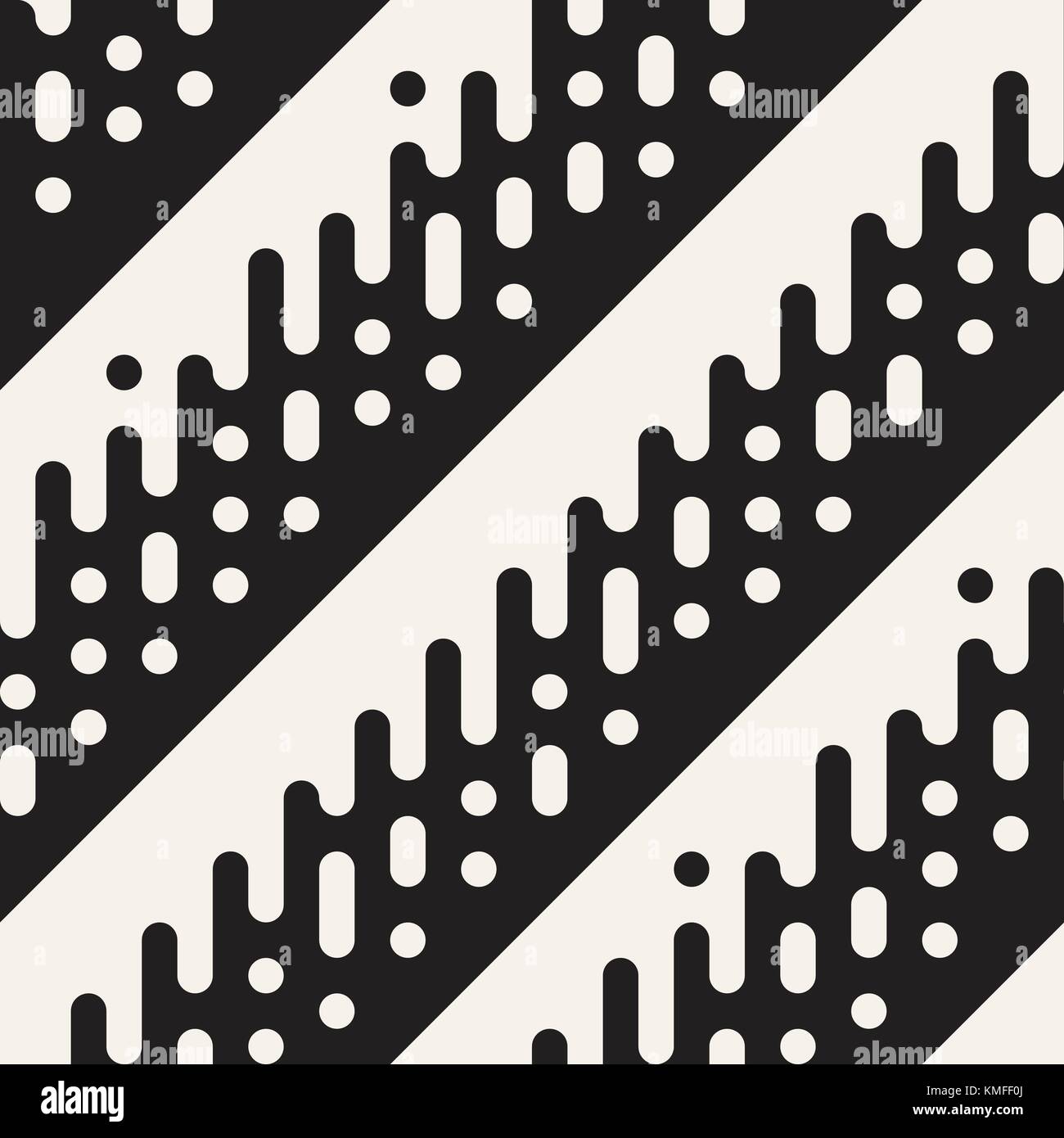 Vector seamless pattern with geometric spots. Monochrome random line ...