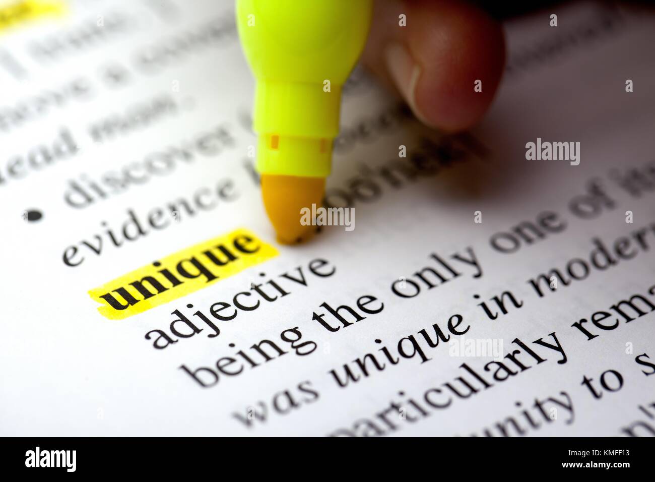 Dictionary definition unique hi-res stock photography and images - Alamy