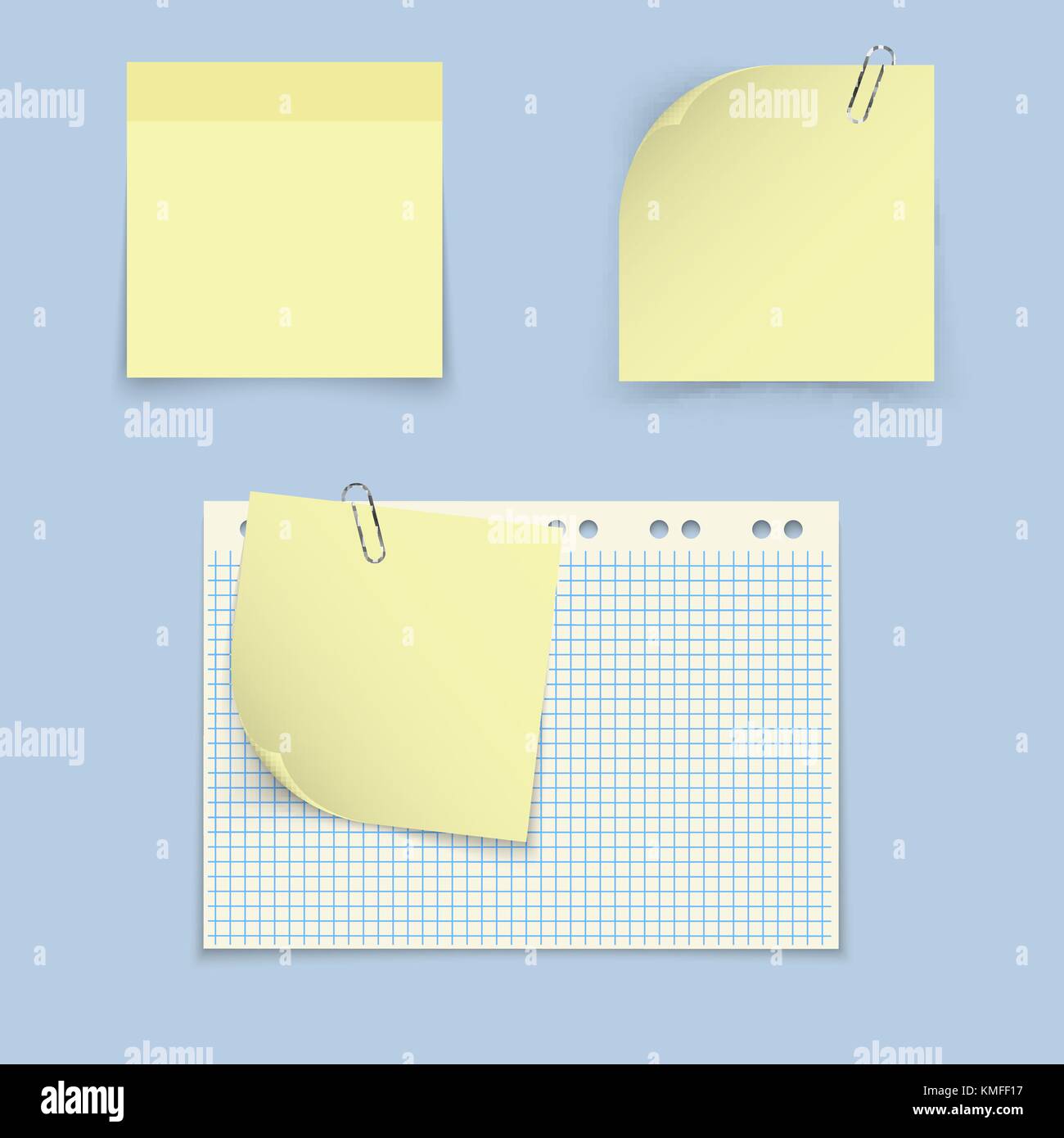 Paper templates for notes square and rectangular vertical shape Stock ...