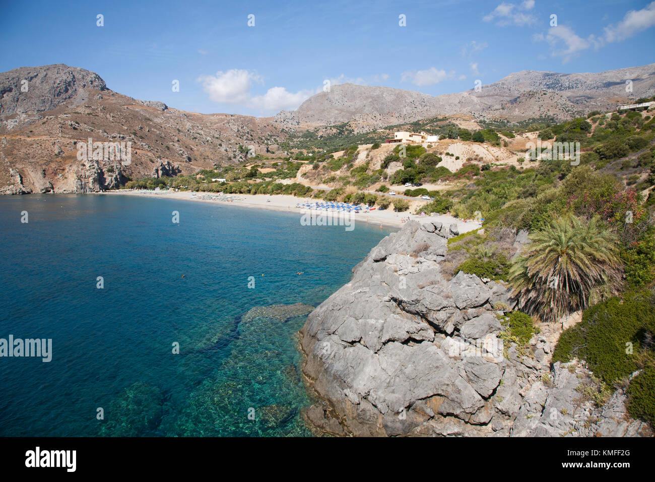 Souda beach in Plakias village area, Crete island, Greece, Europe Stock ...