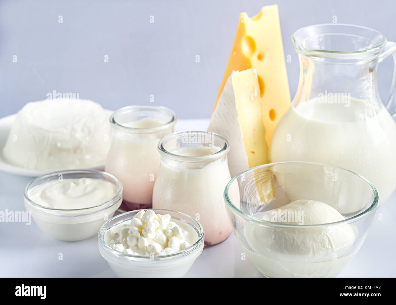 Assortment of dairy products Stock Photo - Alamy