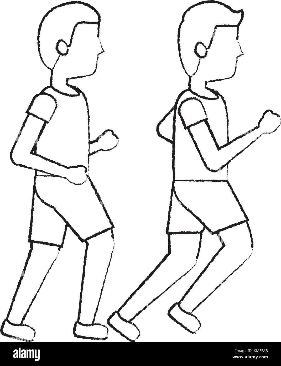 Running friends fitness Black and White Stock Photos & Images - Alamy