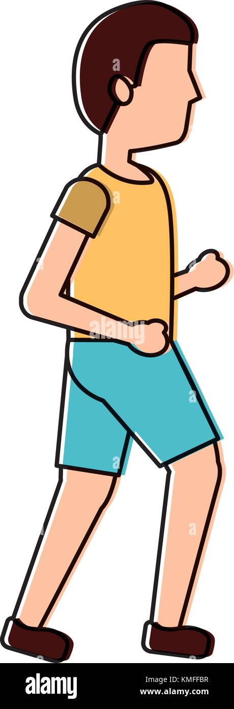 sport man walking fitness activity concept Stock Vector Image & Art - Alamy