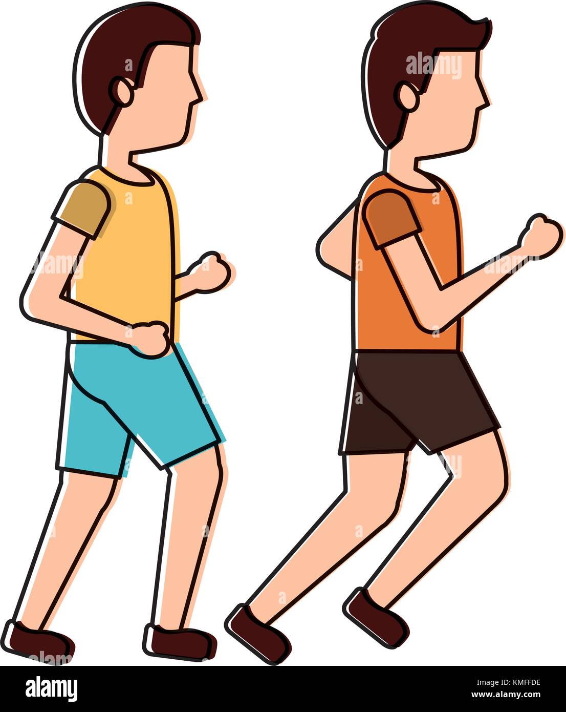 two man sport running sport image Stock Vector Image & Art - Alamy