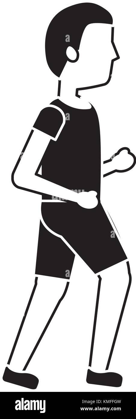 sport man walking fitness activity concept Stock Vector Image & Art - Alamy