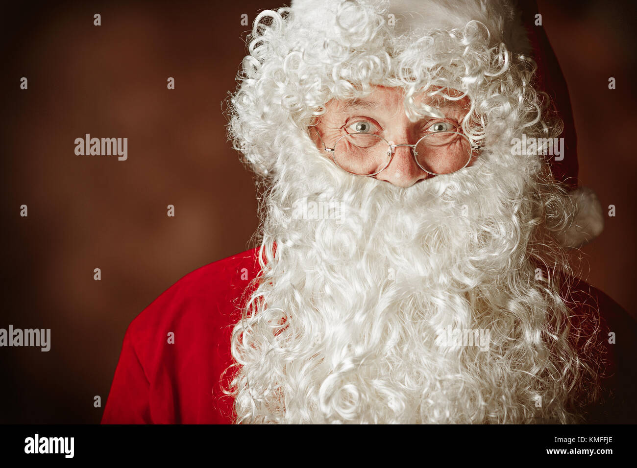 Portrait of Man in Santa Claus Costume Stock Photo - Alamy