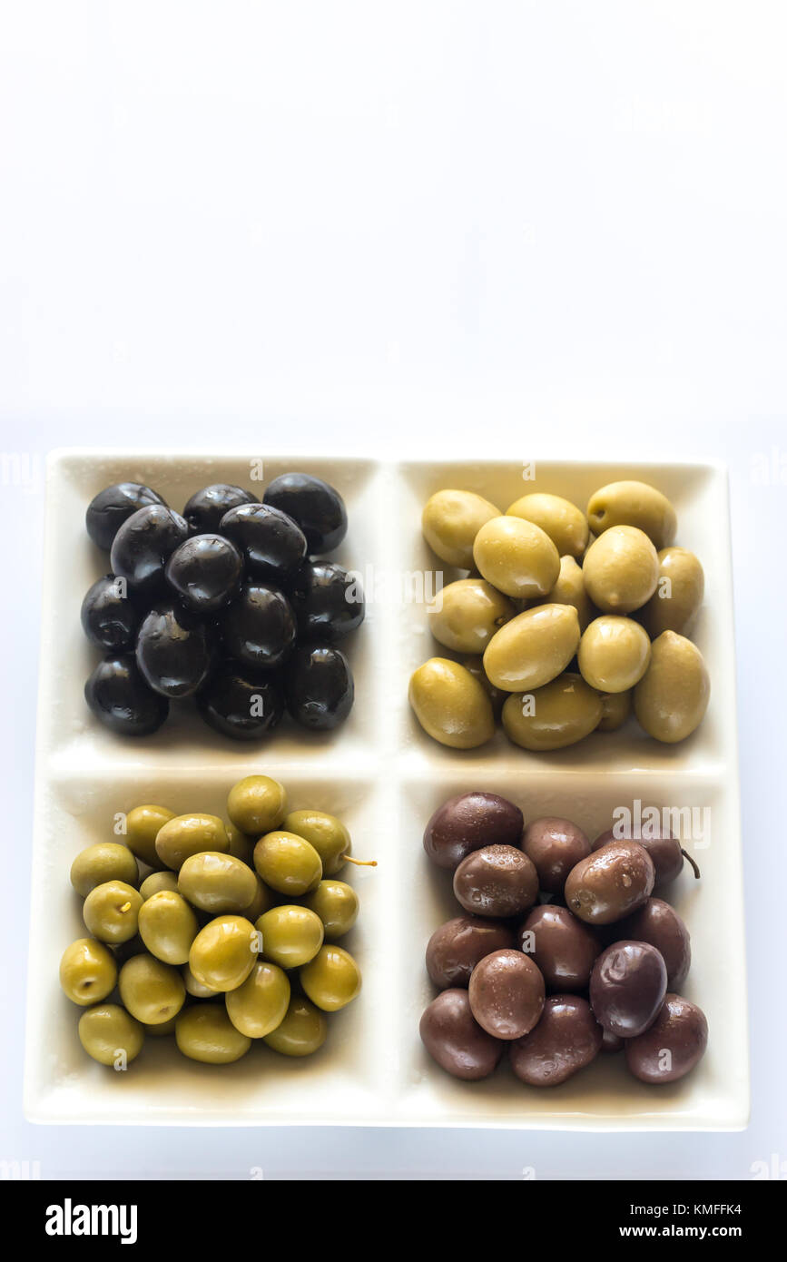 Assortment of olives: top view Stock Photo - Alamy