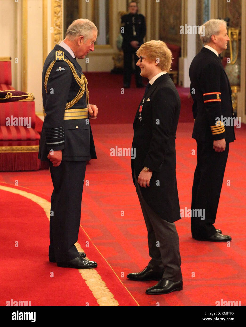 Ed Sheeran from London is made an MBE (Member of the Order of the ...