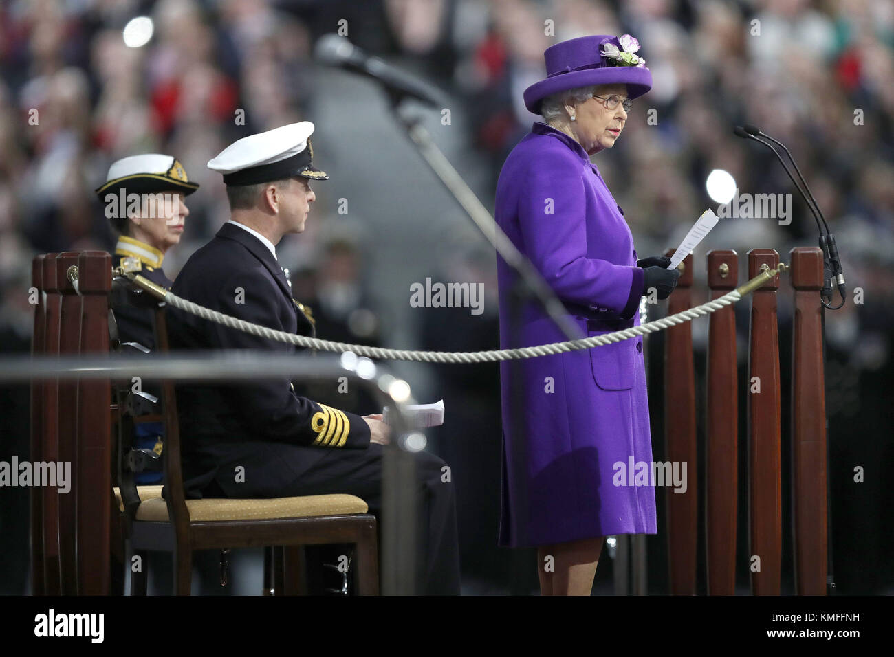 Commodore Jerry Kyd, Captain of HMS Queen Elizabeth and the Princess ...