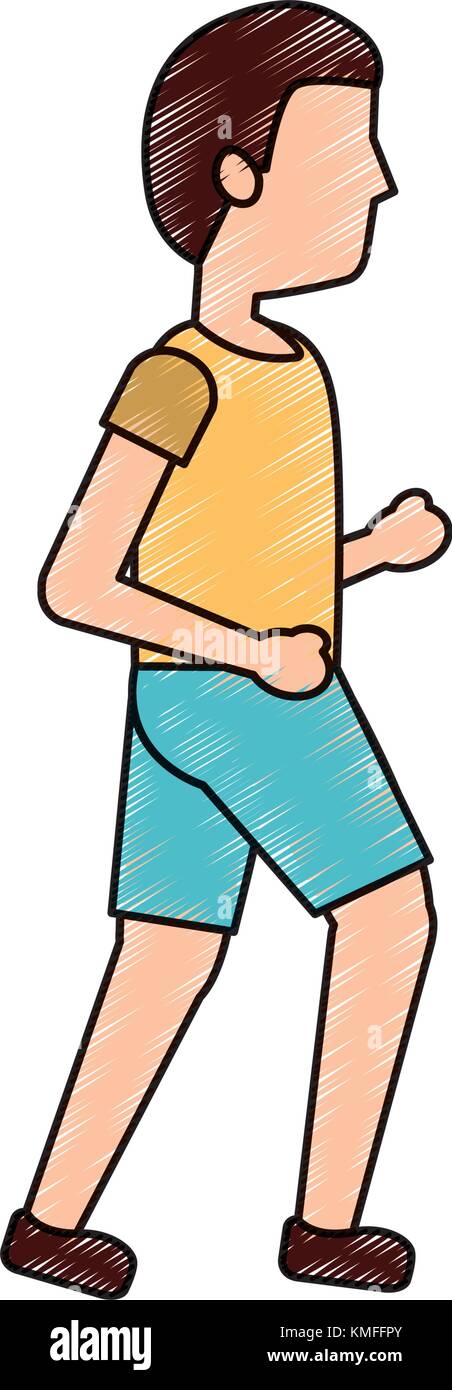 sport man walking fitness activity concept Stock Vector Image & Art - Alamy