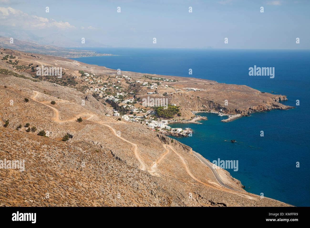 View with Sfakia village, Crete island, Greece, Europe Stock Photo - Alamy