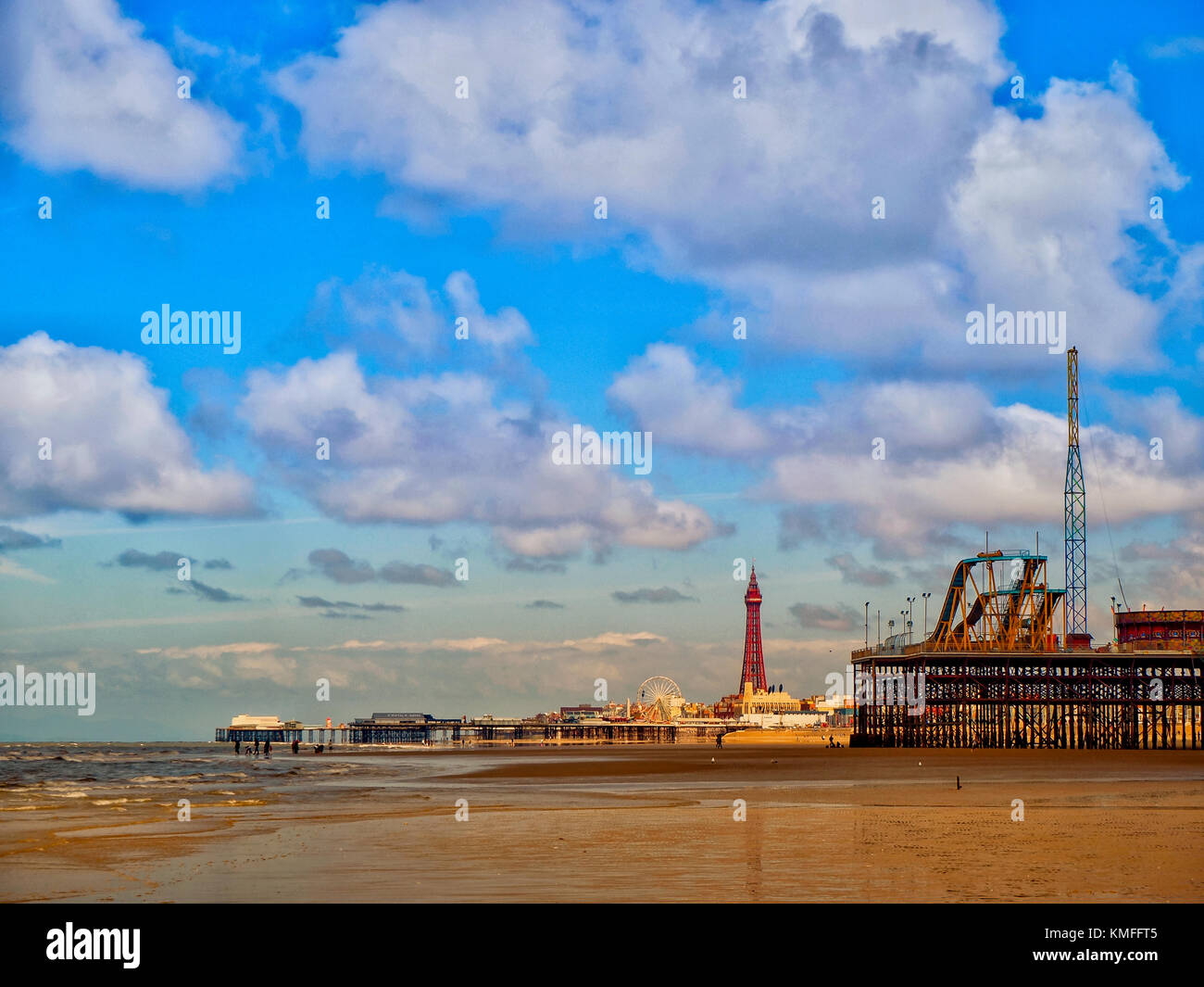 Blackpool piers tower hi-res stock photography and images - Alamy