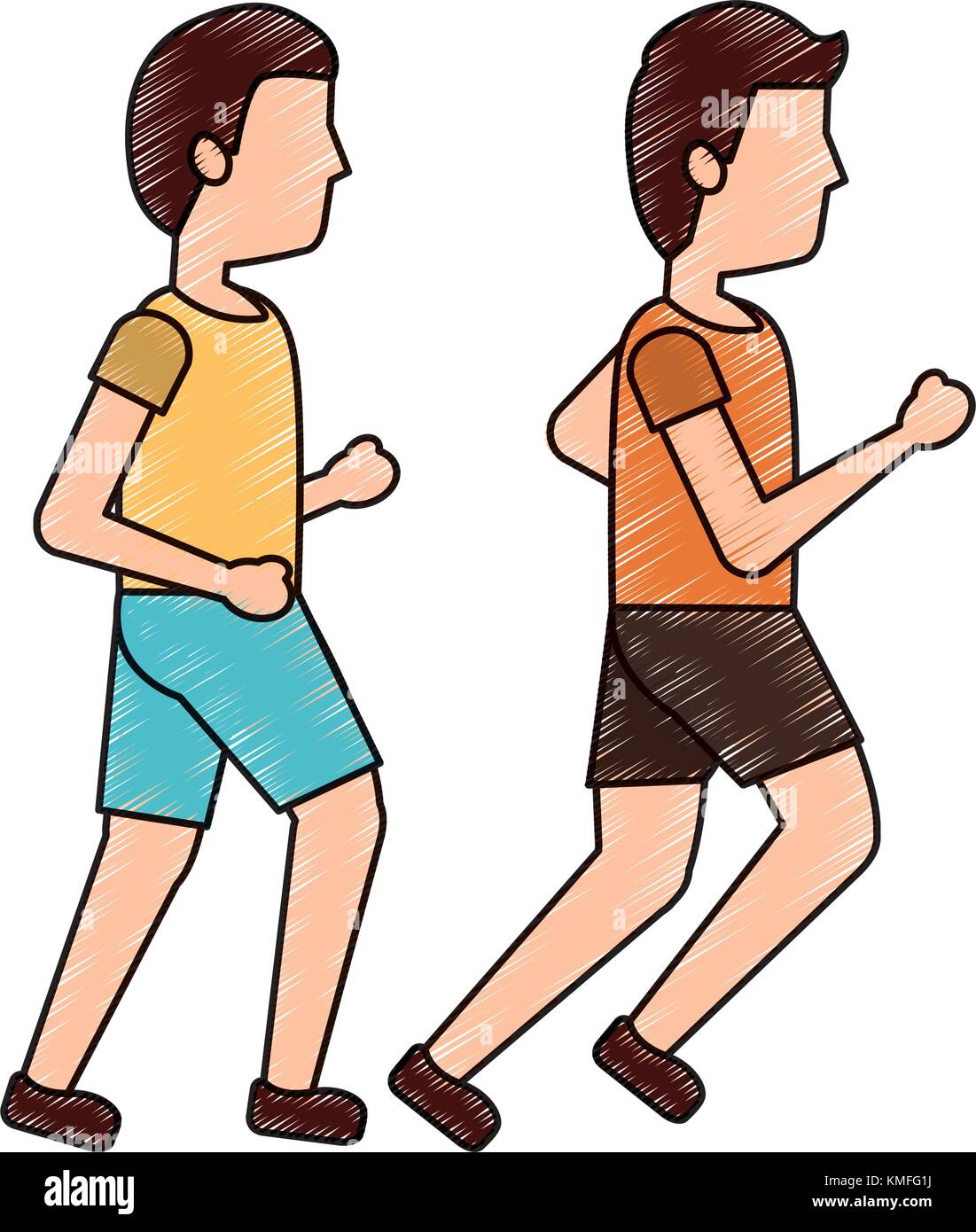 two man sport running sport image Stock Vector Image & Art - Alamy