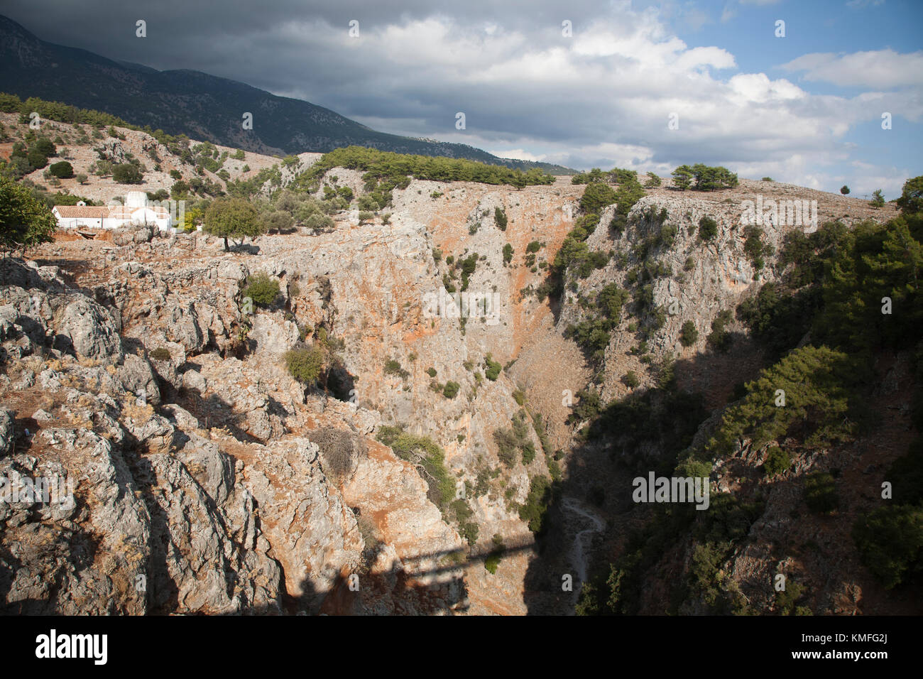 Aradena gorge near Anopoli village, area of Sfakia, Crete island ...