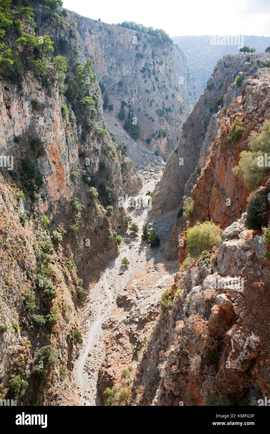 Aradena gorge near Anopoli village, area of Sfakia, Crete island ...