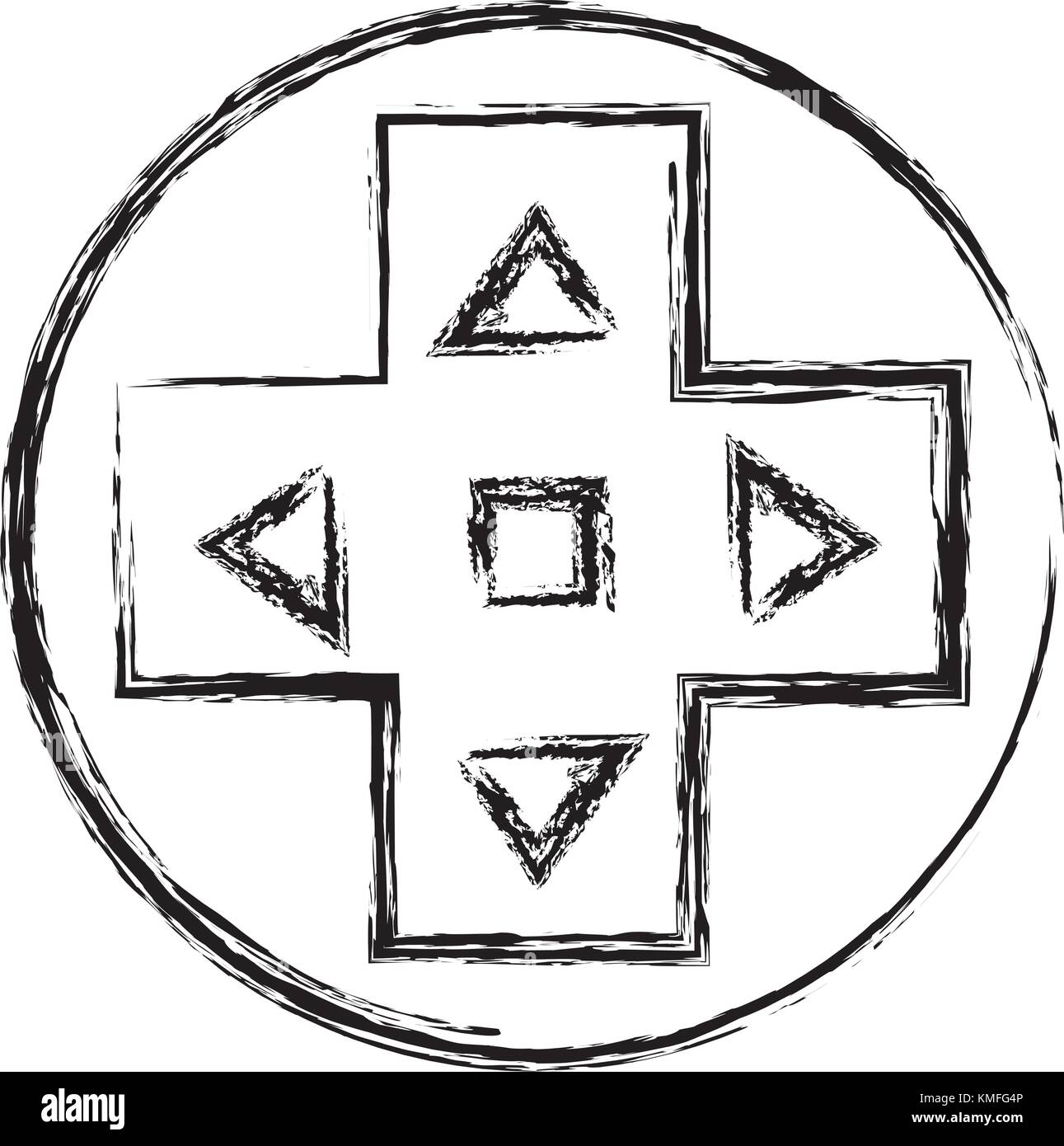 video game cross icon vector illustration design Stock Vector Image ...